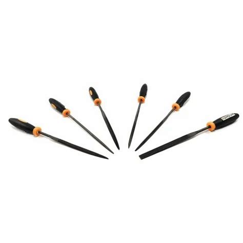 Crv Yellow Ingco 6 Pc Needle File Set 140mm For Engraving Hobby Crafts Tool For Industrial At