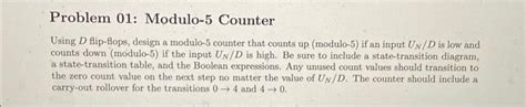 Solved Problem 01 Modulo 5 Counter Using D Flip Flops