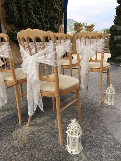 Ivory Lace Chair Sashes For Elegant Wedding Chairs Wedding Chair Ties