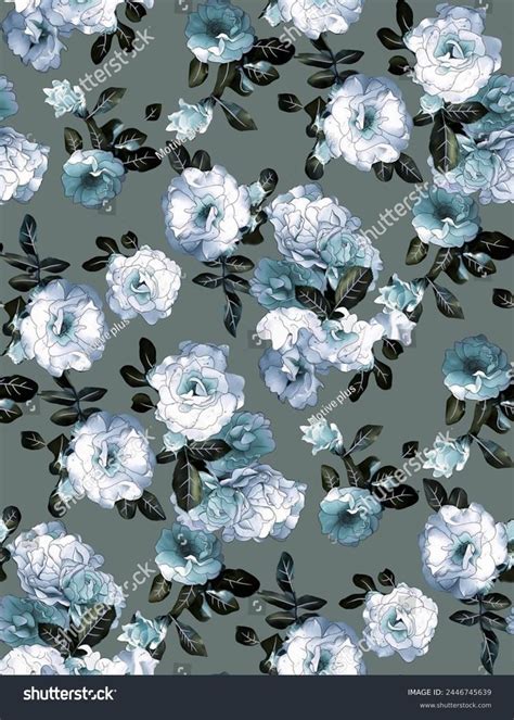 Seamlesss Flower Vector Patterns Stock Illustration 2446745639