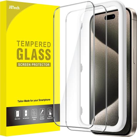Ferilinso 4 Pack Screen Protector For Iphone 15 Pro Max With 4 Pack Tempered Glass Camera Lens