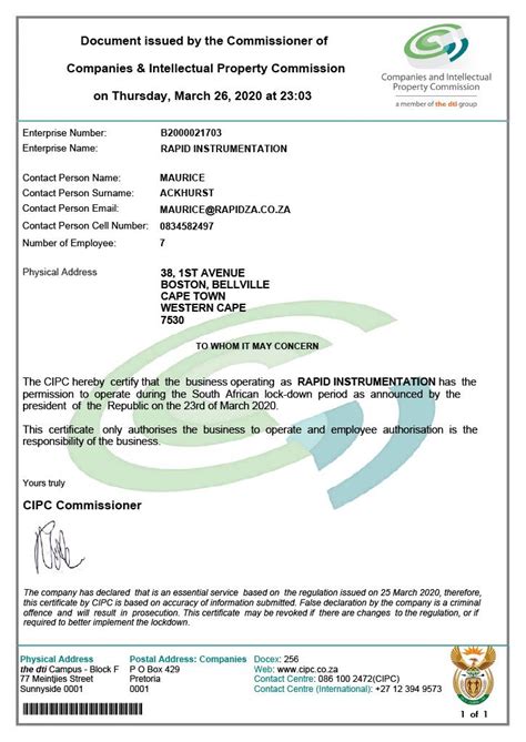Cipc Certified Rapid Instrumentation Cc Cipc Certified Rapid Instrumentation Cc