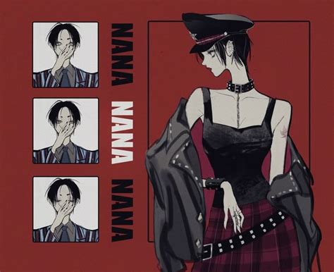 An Anime Character With Different Facial Expressions On Her Face And