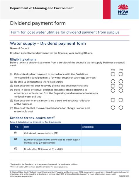 Fillable Online Dividend Payment Form Dividend Payment Form Fax Email