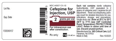 Cefepime Package Insert Prescribing Information Moa