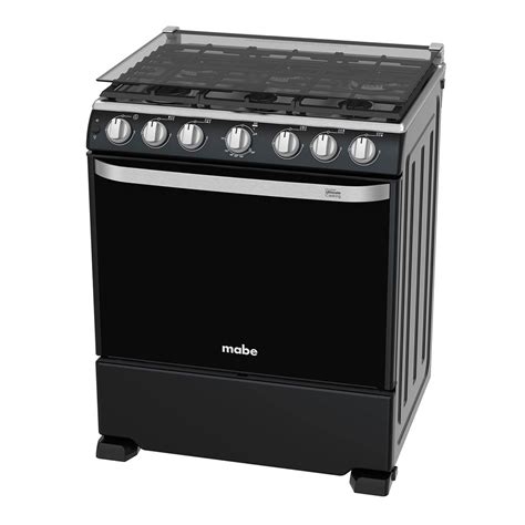 Estufa Piso 76 Cm Mabe Black Slate De Gas Lp Convertible A Gas Natural