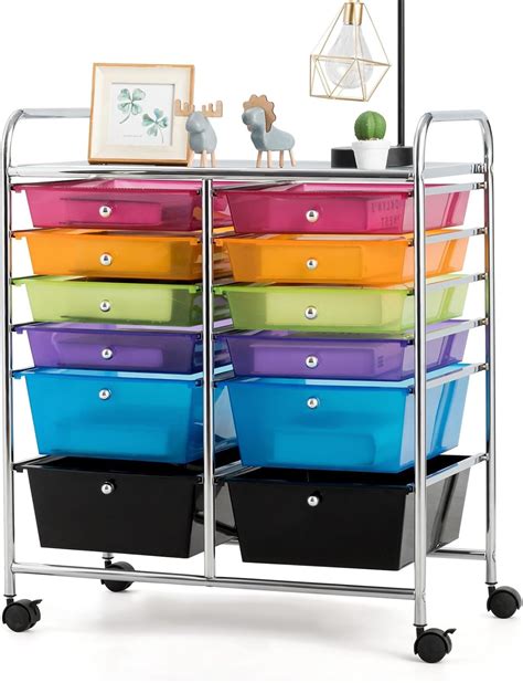 Officejoy Storage Cart 12 Drawer Rolling Organizer Cart
