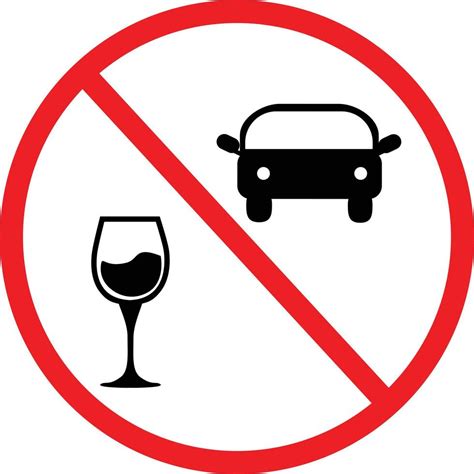 Dont Drink And Drive Icon On White Background Stop No Alcohol Sign