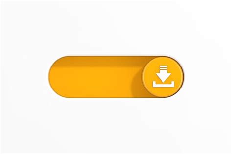 premium photo yellow toggle switch slider with download icon 3d rendering