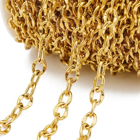 Cadena Plana De Acero Inoxidable Para Fabricaci N De Joyas 1 Metro De