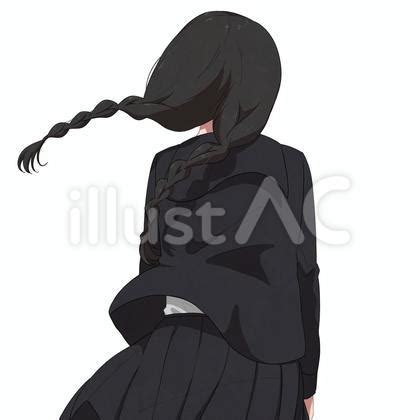 女の子 後ろ姿3イラスト No 22588617｜無料イラスト・フリー素材なら「イラストac」