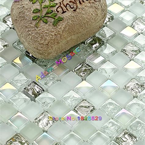 White Bathroom Glass Tile Backsplash