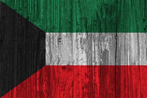 Kuwait Flag With Texture Stock Image Image Of Wind 392112933