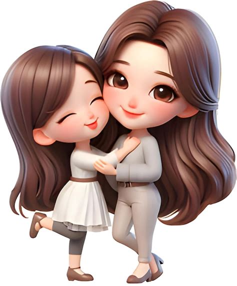 Una Madre Y Una Hija Bonitas Pintando En 3d Archivo Psd Premium