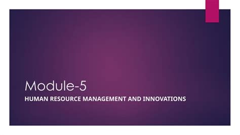 Module 5 Pptpptx Human Resource Management Ppt