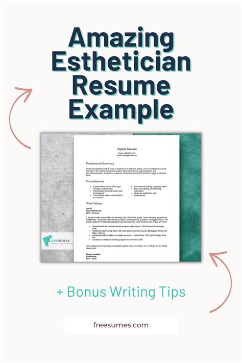 Amazing Esthetician Resume Example Bonus Writing Tips Freesumes