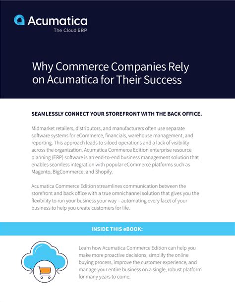 why commerce companies rely on acumatica for their success