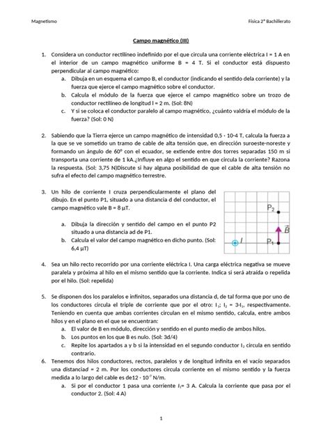 Ejercicios Magnetismo Iii Descargar Gratis Pdf Corriente