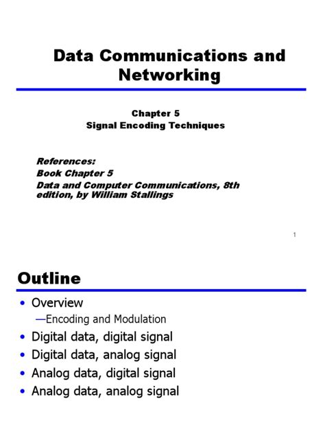 Data Communications And Networking Signal Encoding Techniques Pdf