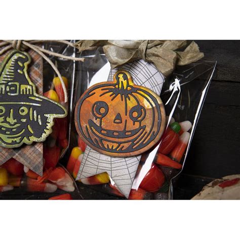 Sizzix Tim Holtz Thinlits Dies Retro Halloween 666000 12 Dies Witch Ghost Cat Ebay
