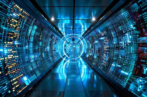 The Evolution Of Data Analysis Futuristic Technolo Generative Ai Premium Ai Generated Image