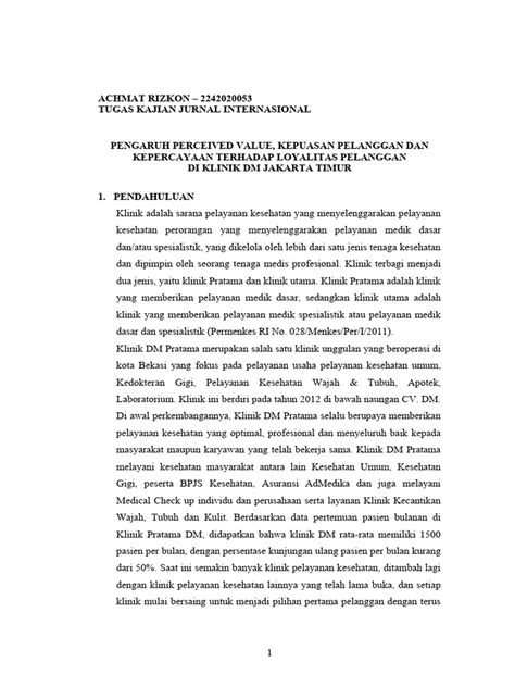 Achmat Rizkon 2242020053 Tugas Kajian Jurnal Internasional Pdf