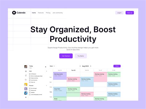Web Design For A Productivity Web App By Jeffrey Uzoamaka On Dribbble