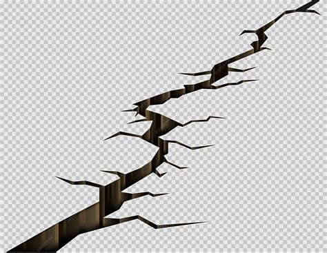 Premium Vector Realistic Ground Cracks Fractures At Ground Level