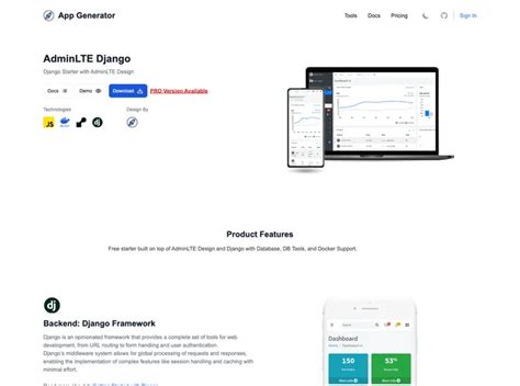 Django Adminlte By App Generator A Vite Template Built At Lightspeed