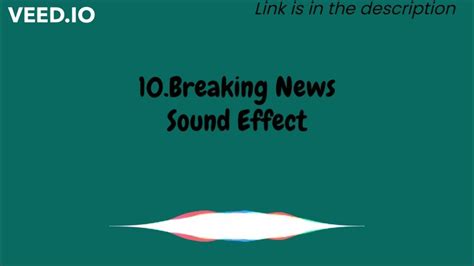 Breaking News Sound Effect Youtube