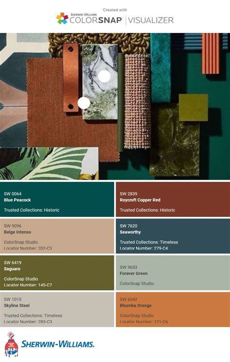 Sherwin Williams Colorsnap® Visualizer Interior Design Color Palette