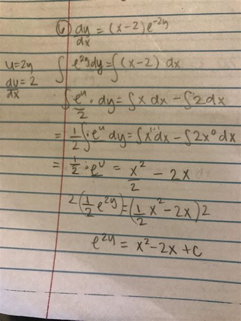 College Calculus Separable Differential Equations Rhomeworkhelp