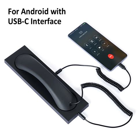 Retro Phone Handset Receivers 35 Mm And Type C Microphone Plug For