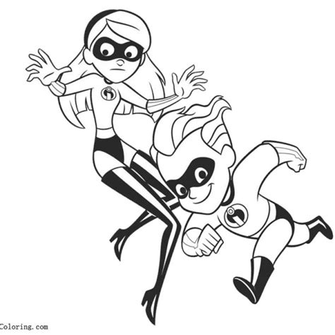 Incredibles Coloring Pages Elastigirl Free Printable Coloring Pages