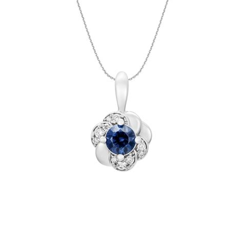 Mặt Dây Chuyền Vàng Trắng 58 5 14k Đính đá Sapphire Disney Pnj