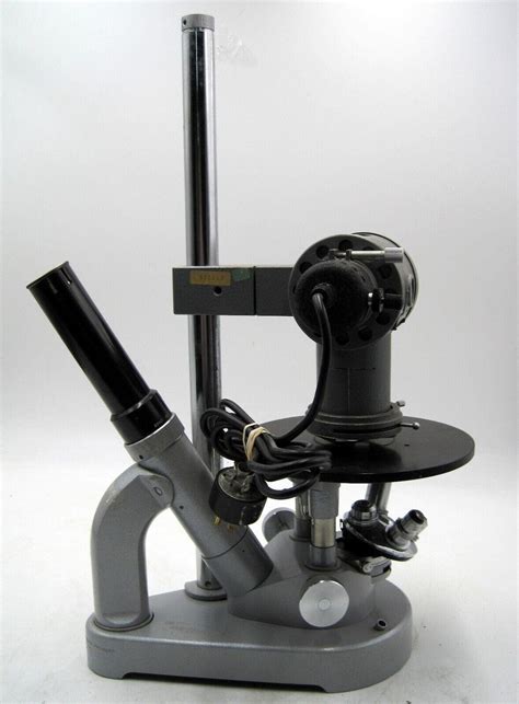 Vintage Ernst Leitz Wetzlar Germany Inverted Microscope W 4 Objectives