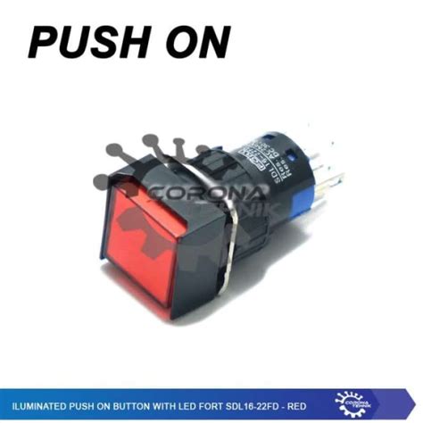 Jual Premium Saklar Iluminated Push On Button With Led Fort Sdl16 22fd