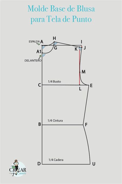 Molde Base De Blusa Para Tela De Punto