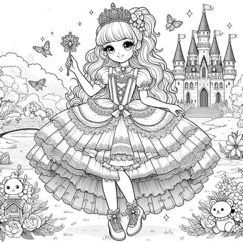 여자 아이들이 좋아하는 예쁜 공주 색칠공부 도안 19종 키즈위키