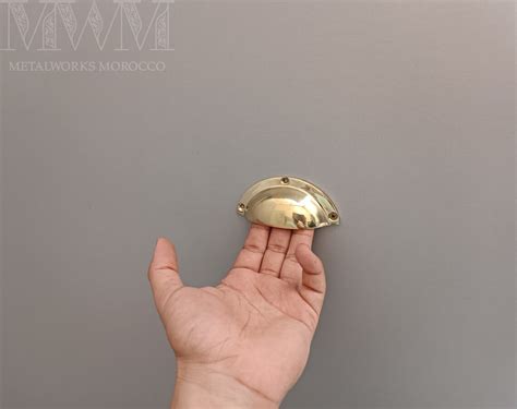 Unlacquered Brass Bin Pulls For Kitchen Drawer