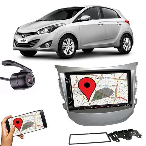 Kit Multimídia Btespelhamento 2 Din Hb20 Câmera E Tech Central Multimídia Para Carro