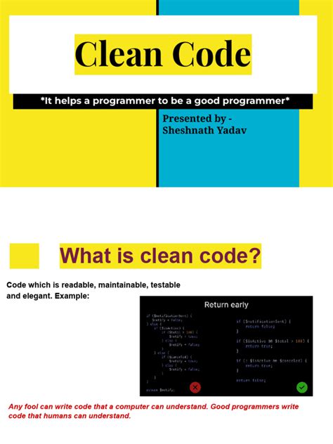 Principles Of Writing Clean Code Pdf Computer Programming