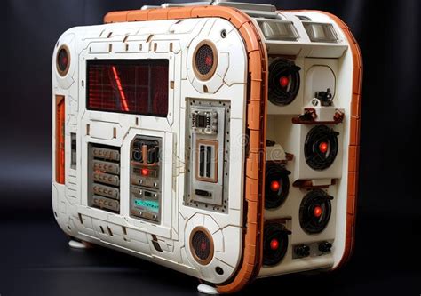 Modern Gaming Pc Case Of Space Style Technology Pc Case Of Futuristics Ai Generative Stock