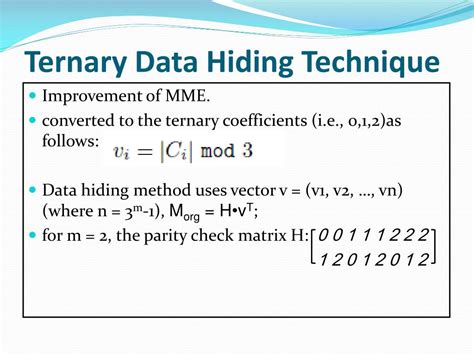 Ppt Ternary Embedding Technique Powerpoint Presentation Free