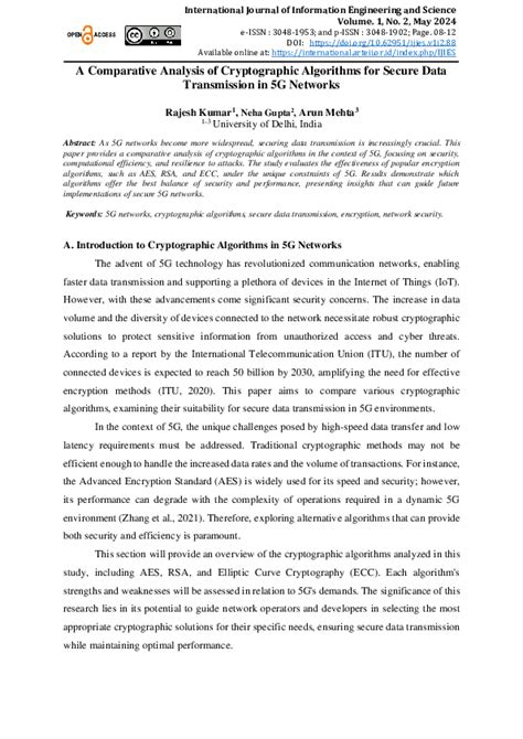 Pdf A Comparative Analysis Of Cryptographic Algorithms For Secure