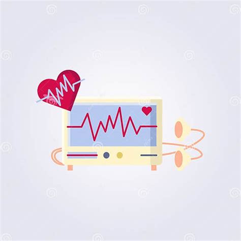 Ecg Test Illustration Vector Design Ecg Test Icon Symbol Design Stock