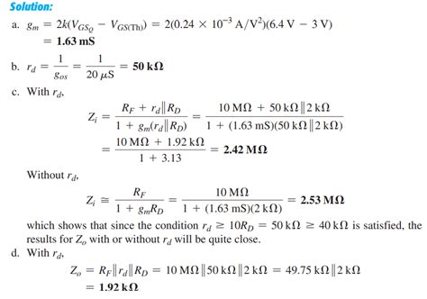 Mosfet Small Signal Analysis Quantmasters