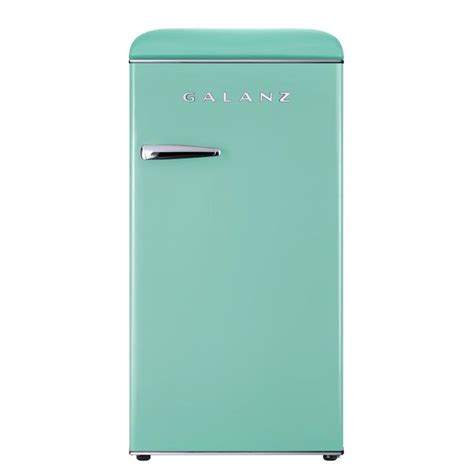 Galanz 3 3 Cu Ft Retro Mini Fridge Single Door In Surf Green With