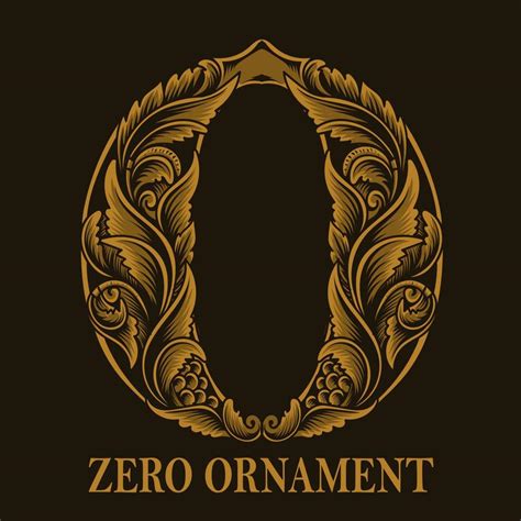 Vintage Zero Number Ornament Style 3612015 Vector Art At Vecteezy