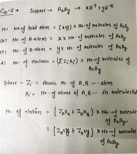 Solution Mole Concept Formula Sheet Studypool